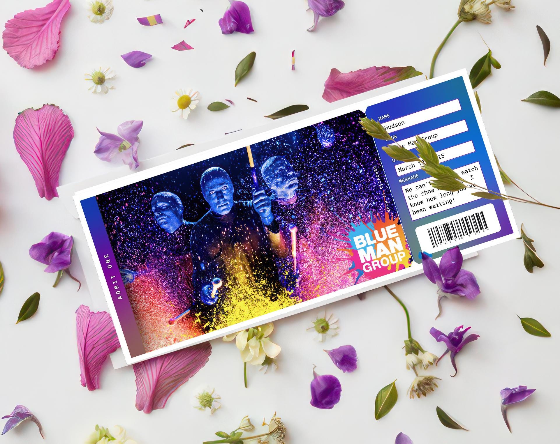 Physical Custom Las Vegas Show Ticket, Vegas Surprise Ticket, Vegas ...