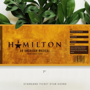 Physical Broadway Musical Show Ticket, Broadway Surprise Ticket ...