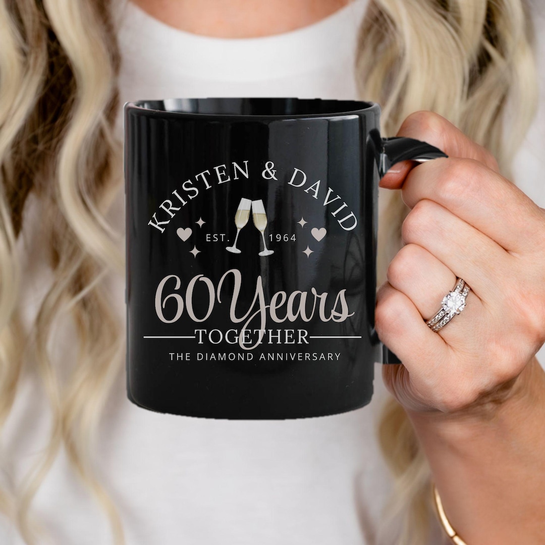 Personalized 60th Anniversary Mug: 60th Wedding Anniversary Gifts for ...