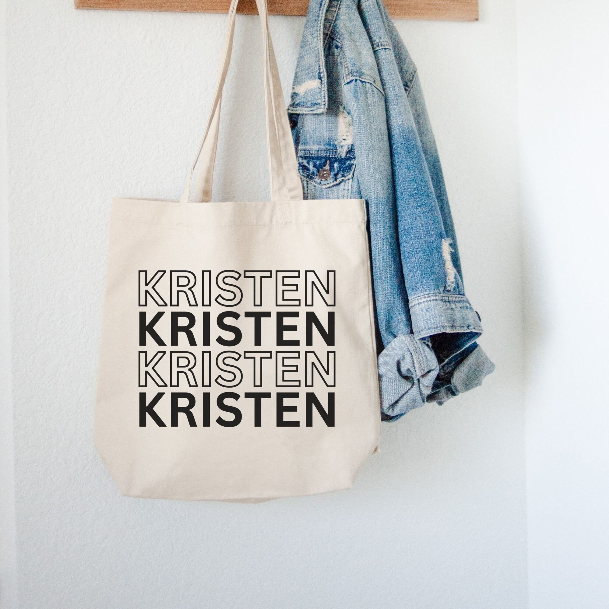 Personalized Name Bag, Custom Name Tote Bag, Custom Tote, Customized ...