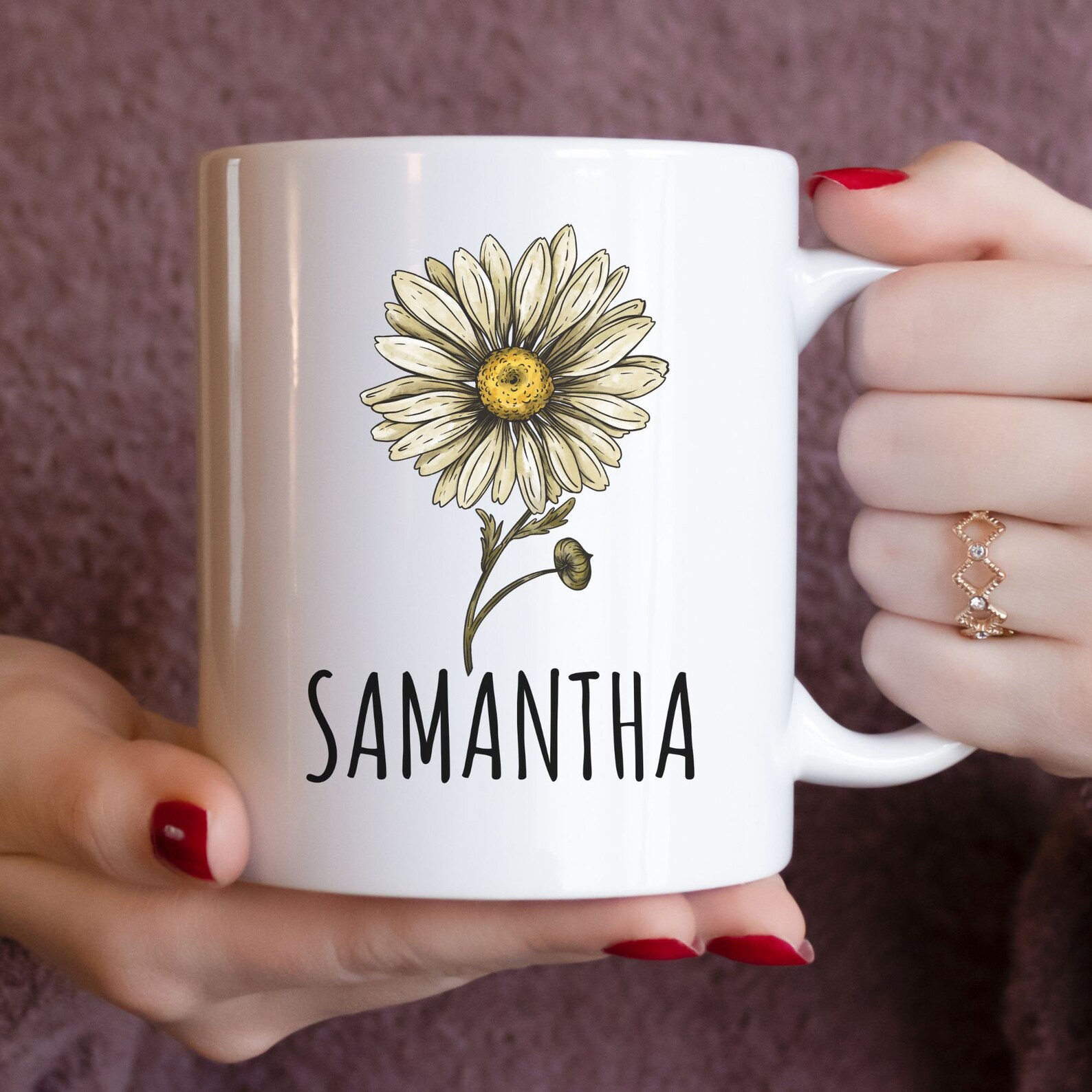 Personalized April Birthday Gifts for Women Birth Month Flower Mug ...
