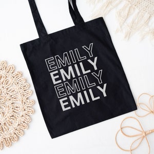 Personalized Name Bag, Custom Name Tote Bag, Custom Tote, Customized ...