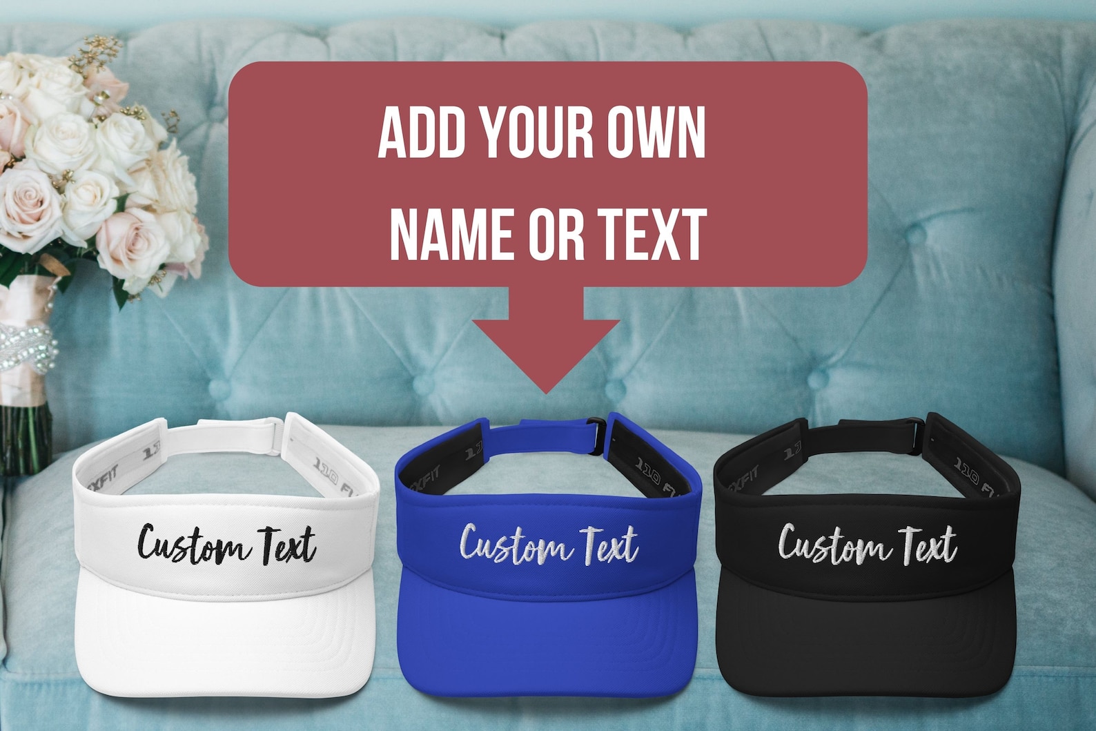 Personalized Tennis Visor Personalized Sun Visor Embroidered - Etsy