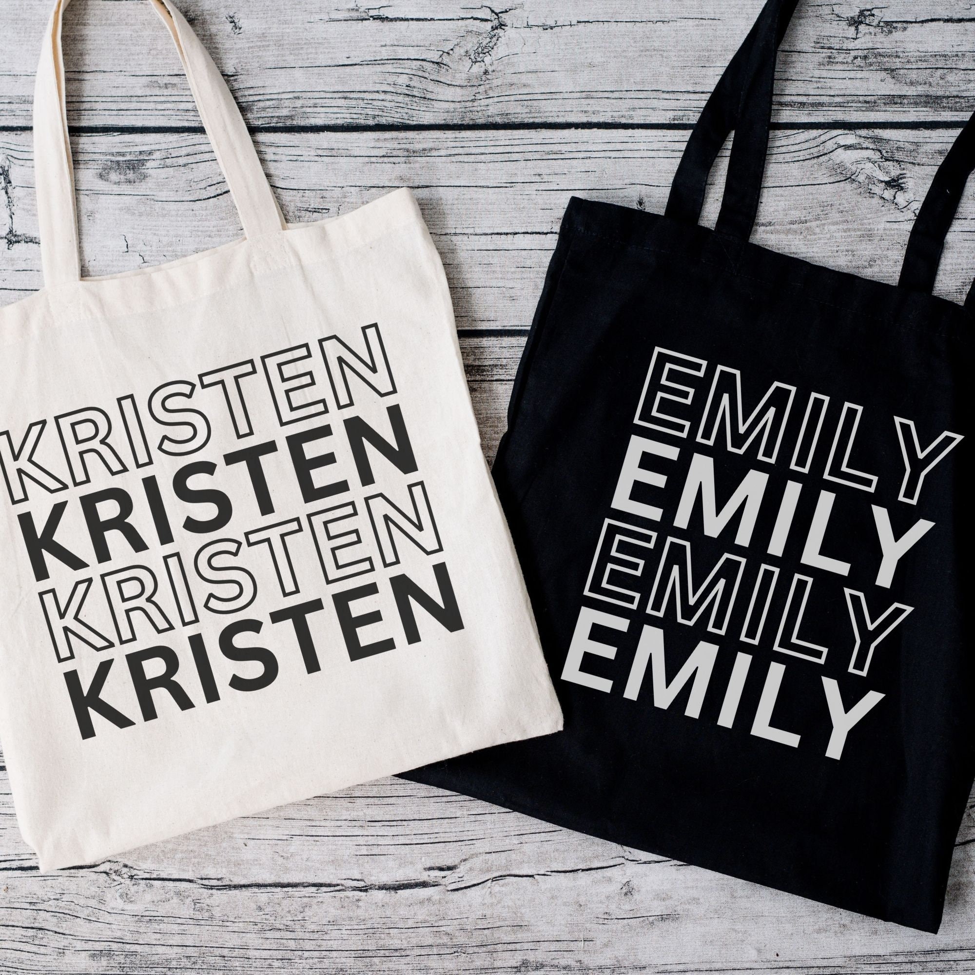 Personalized Name Bag, Custom Name Tote Bag, Custom Tote, Customized ...