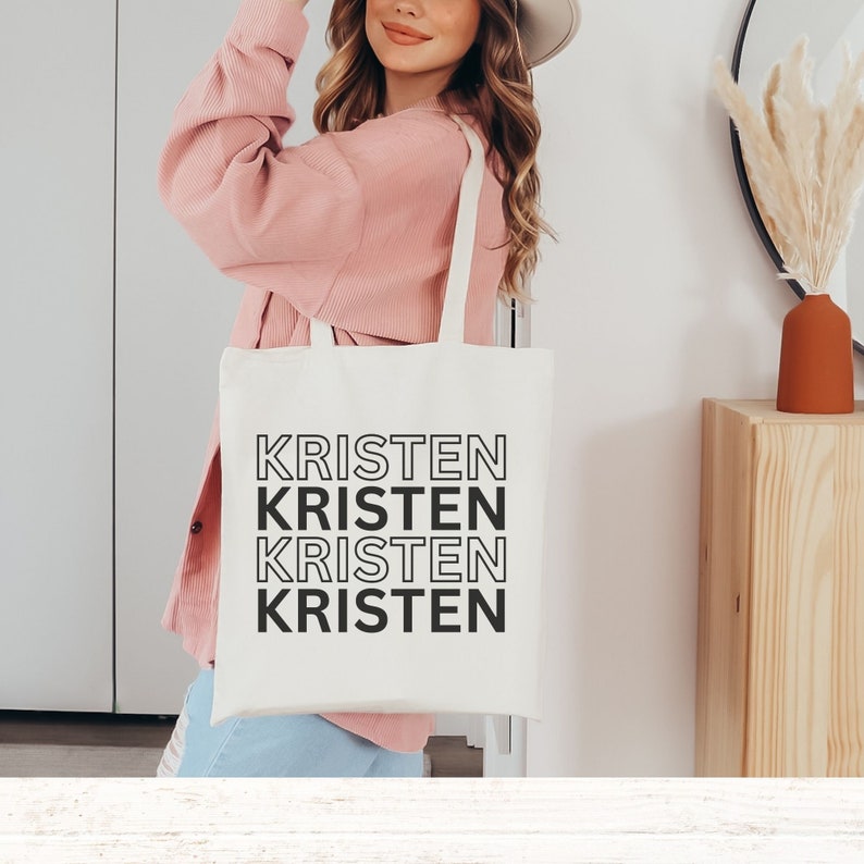 Personalized Name Bag, Custom Name Tote Bag, Custom Tote, Customized ...