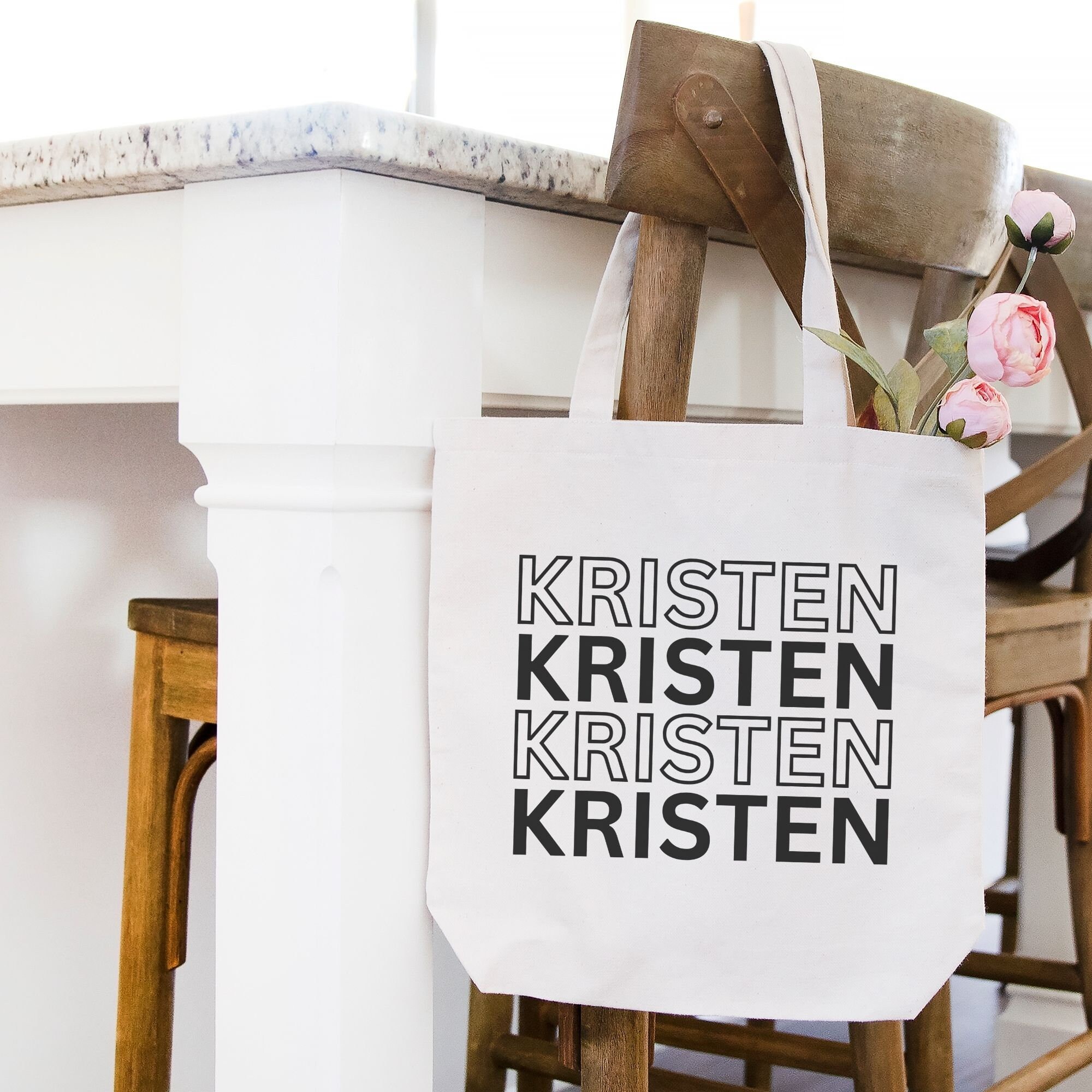 Personalized Name Bag, Custom Name Tote Bag, Custom Tote, Customized ...