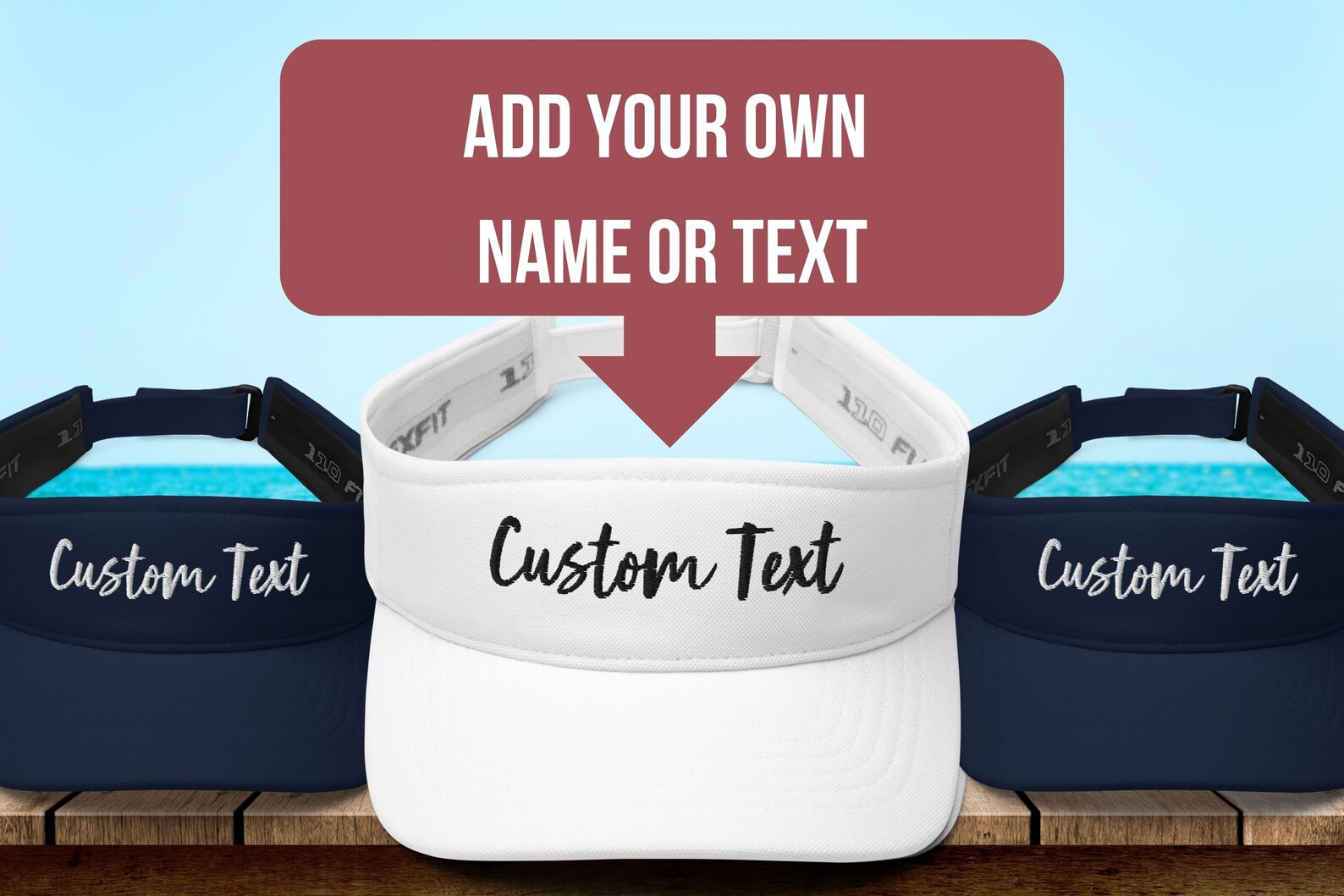 Personalized Tennis Visor Personalized Sun Visor Embroidered - Etsy