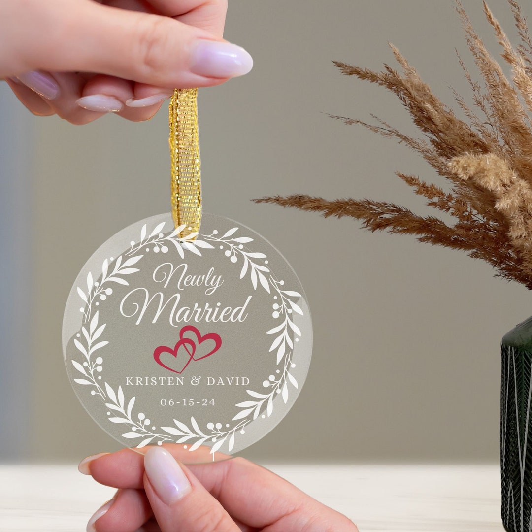 Personalized Wedding Gift, Custom Wedding Gifts, Glass Ornament for ...
