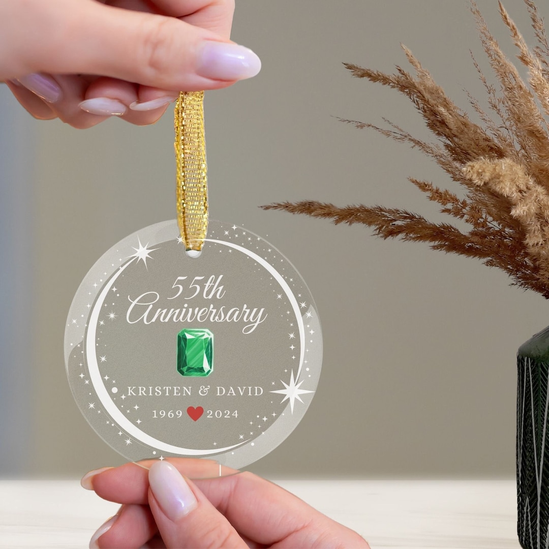 Personalized 55th Wedding Anniversary Gift, Emerald Anniversary Gifts ...