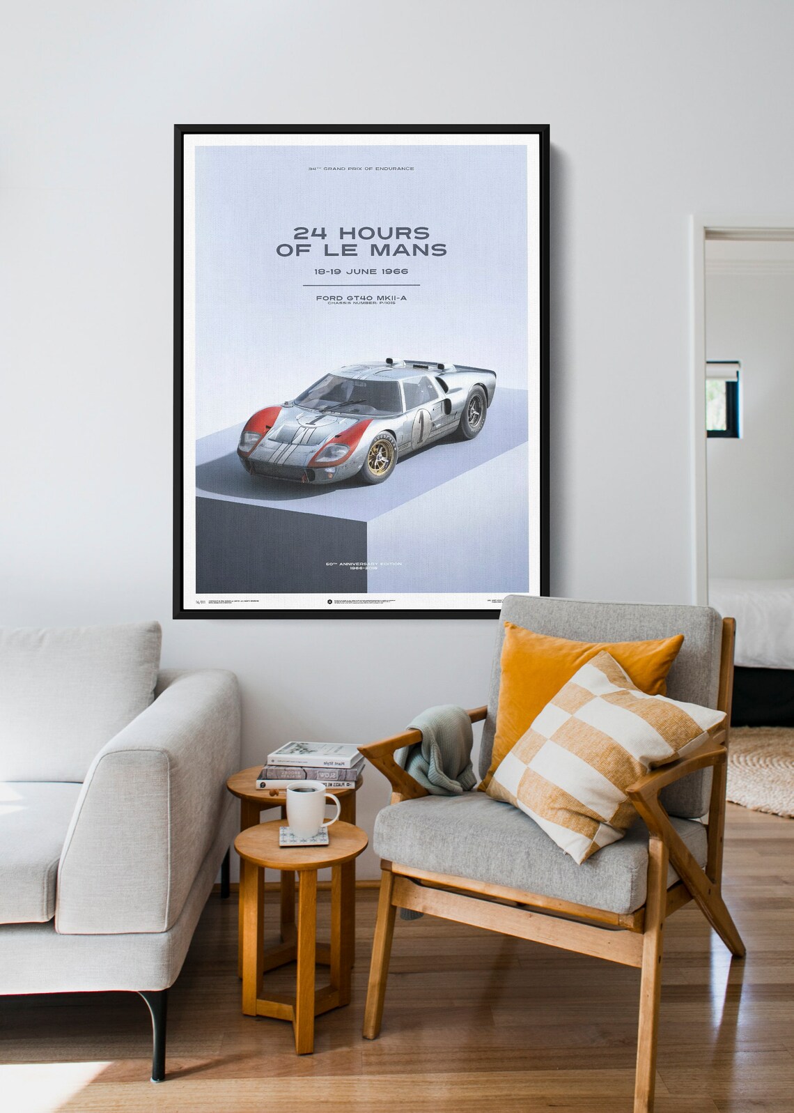 Ford GT40 MKI MK1, 24H LE MANS, Canvas Wall Decor, Wall Art Decor ...