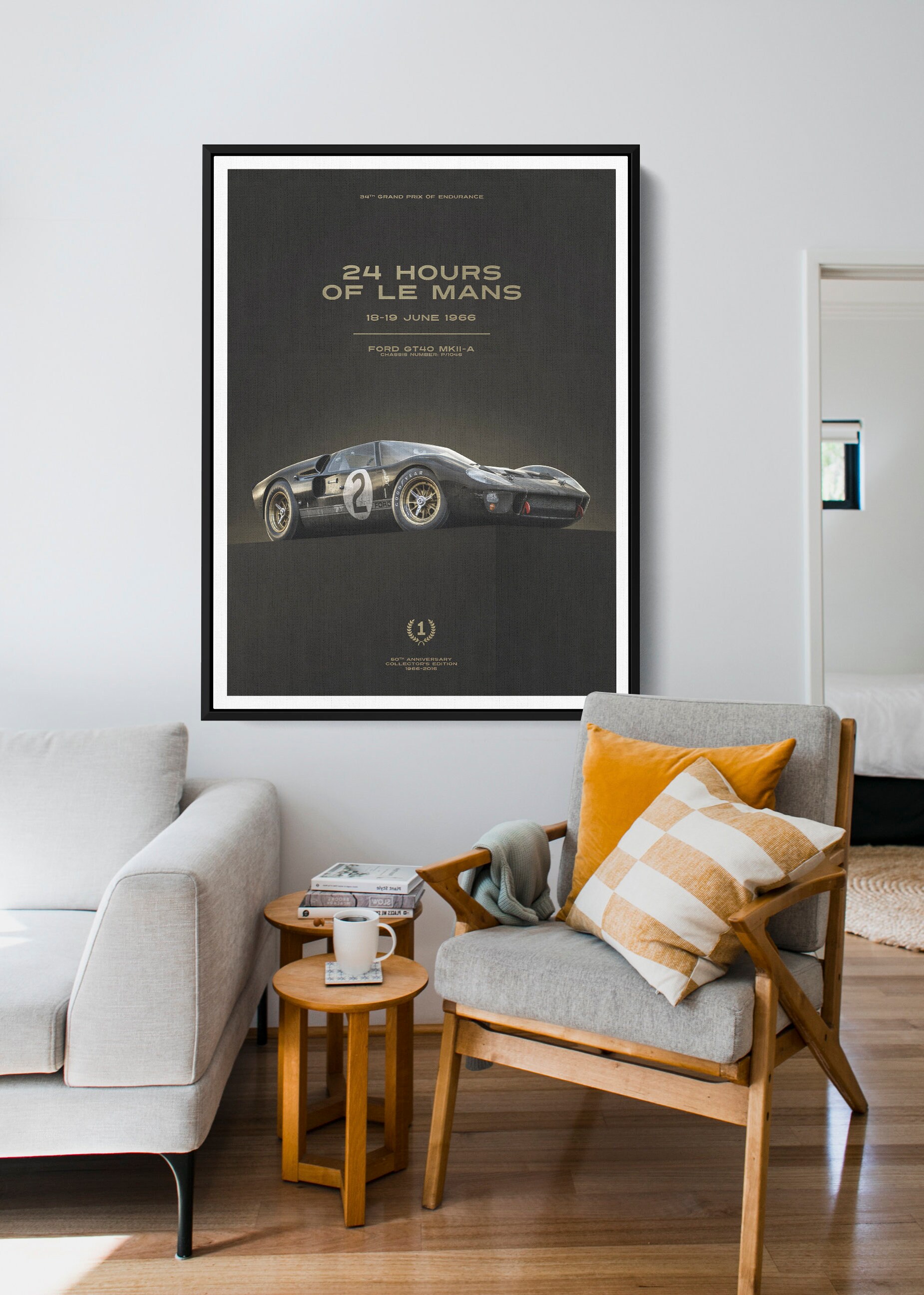 Ford GT40 MKI MK1, 24H LE MANS, Canvas Wall Decor, Wall Art Decor ...
