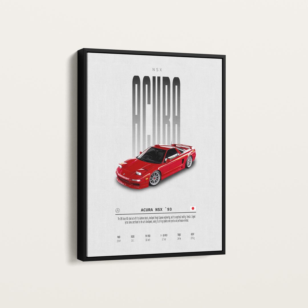 Acura NSX, Honda NSX 1993 Poster, JDM Canvas, Hyper Car Canvas, Super ...