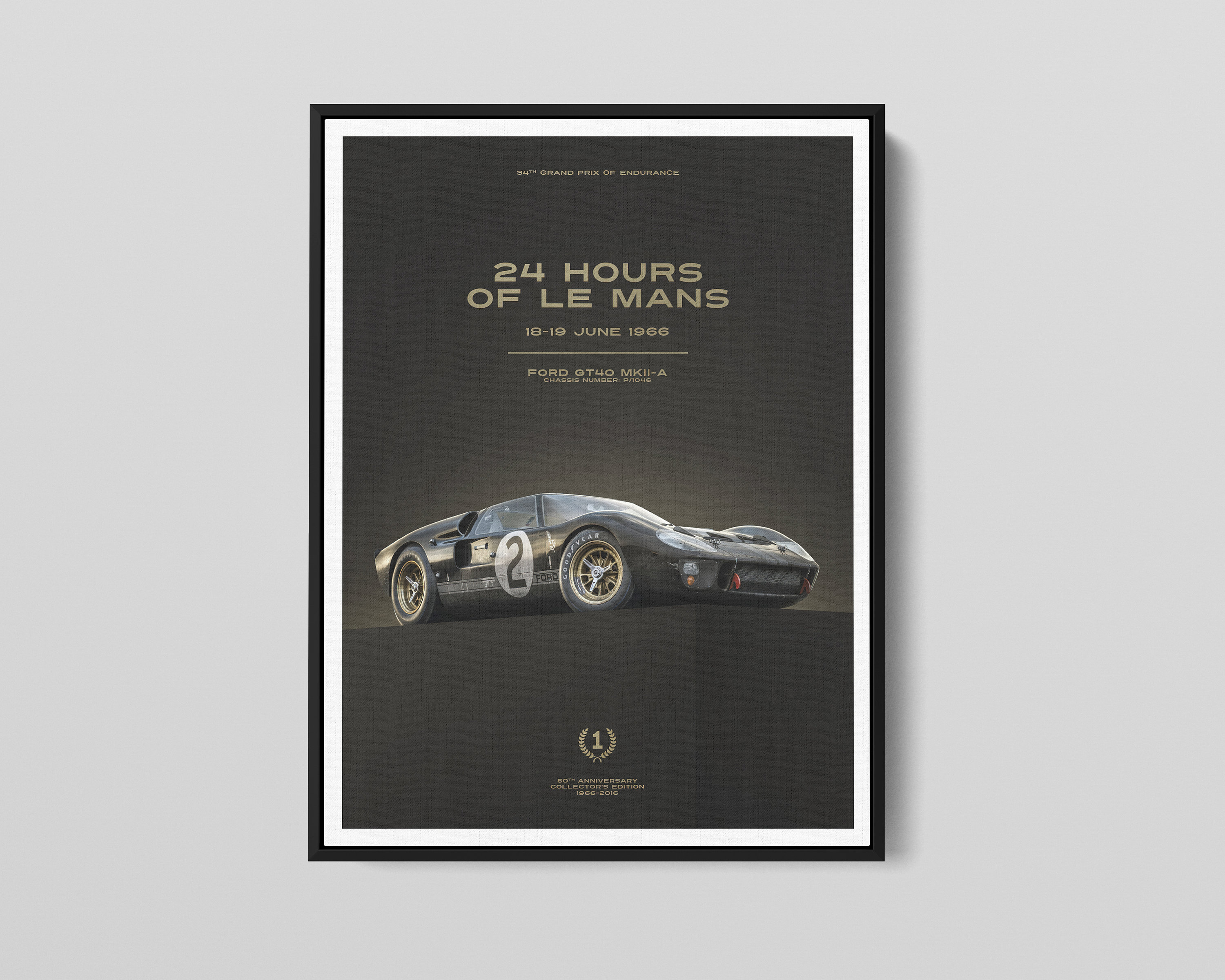Ford GT40 MKI MK1, 24H LE MANS, Canvas Wall Decor, Wall Art Decor ...