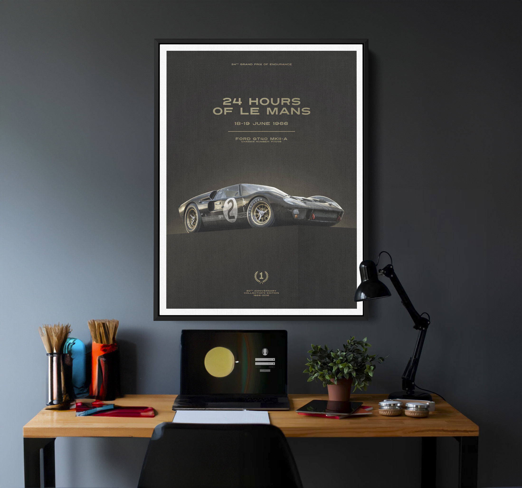 Ford GT40 MKI MK1, 24H LE MANS, Canvas Wall Decor, Wall Art Decor ...