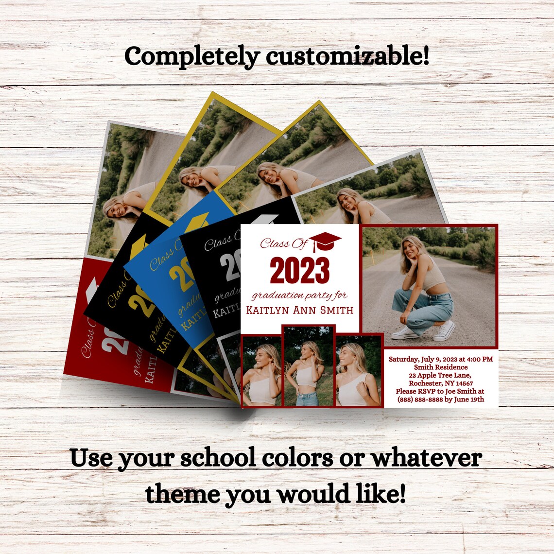 Three to One Graduation Invitation 5 X 7 Inches - Etsy