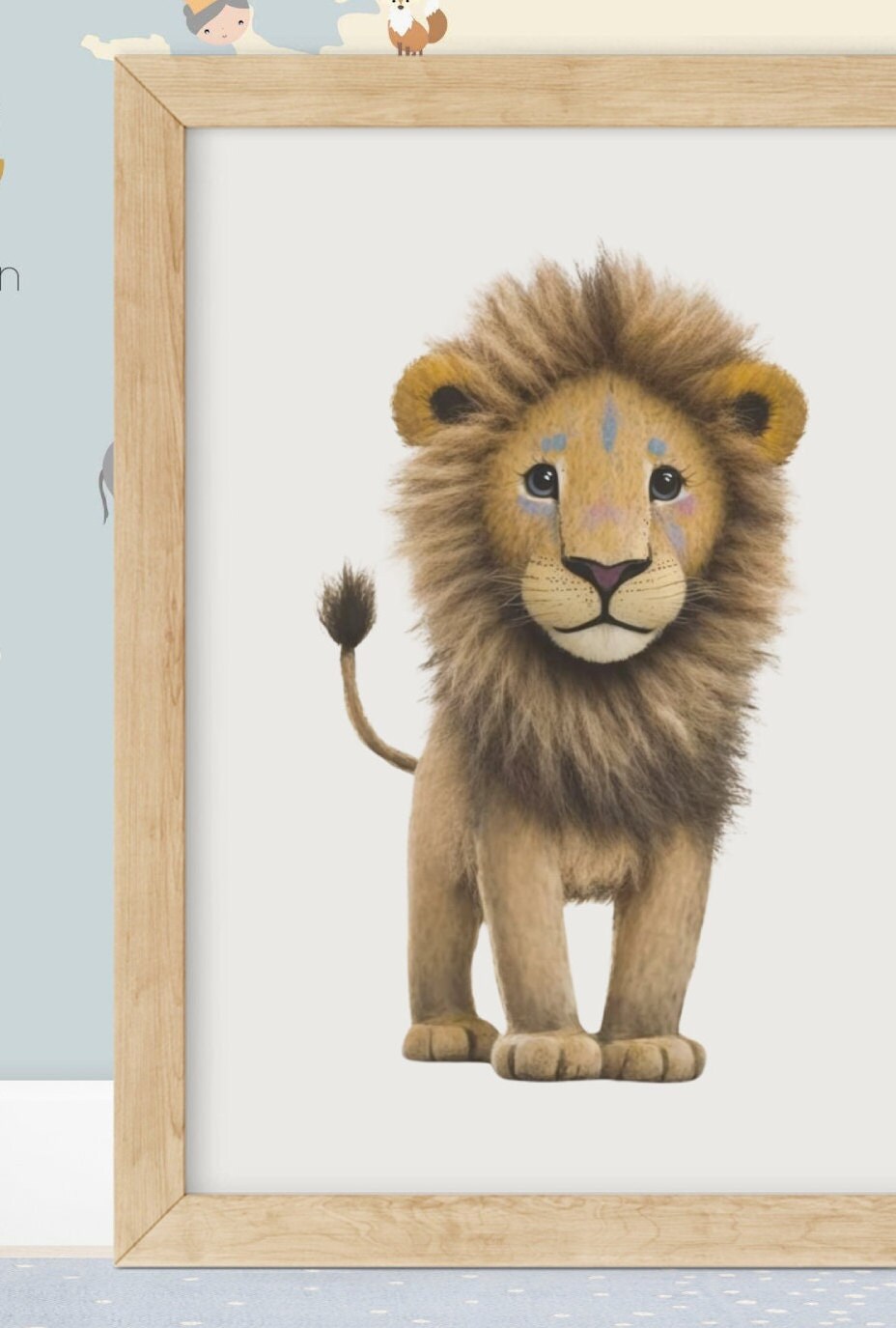 Lion Poster for Children's Room Safari Nursery Decor - Etsy