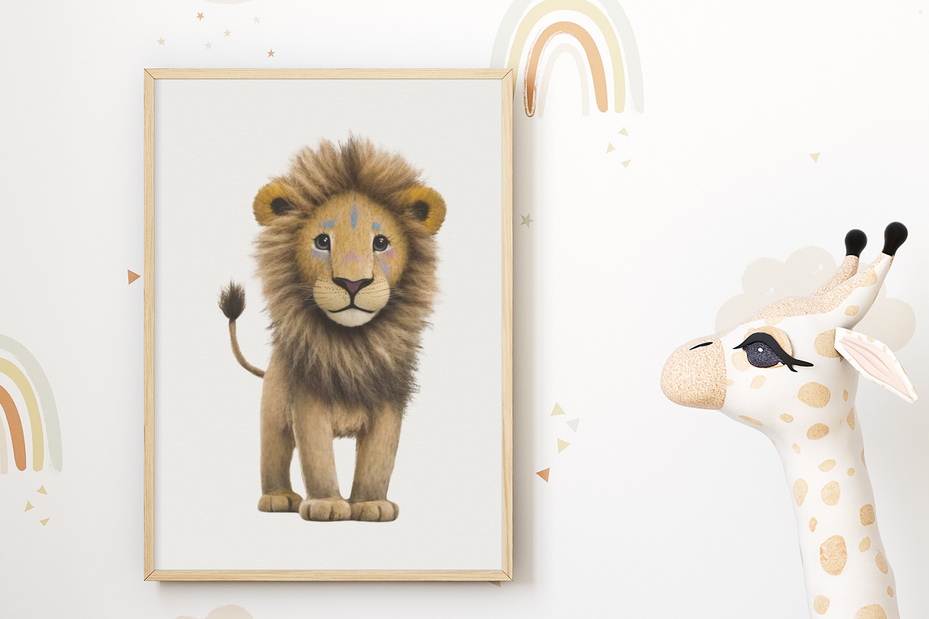 Lion Poster for Children's Room Safari Nursery Decor - Etsy