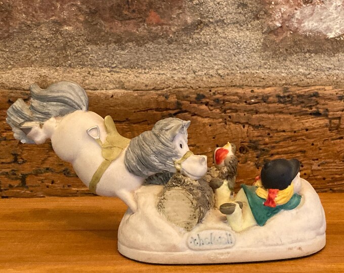 Rare Norman Thelwell 1987 Pony Figurine Ornament. “in A Deep Drift ...
