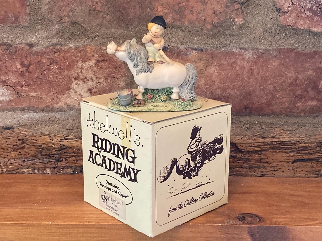 Norman Thelwell 1986 Pony Figurine Ornament. “groom Daily”. Grey. Boxed ...
