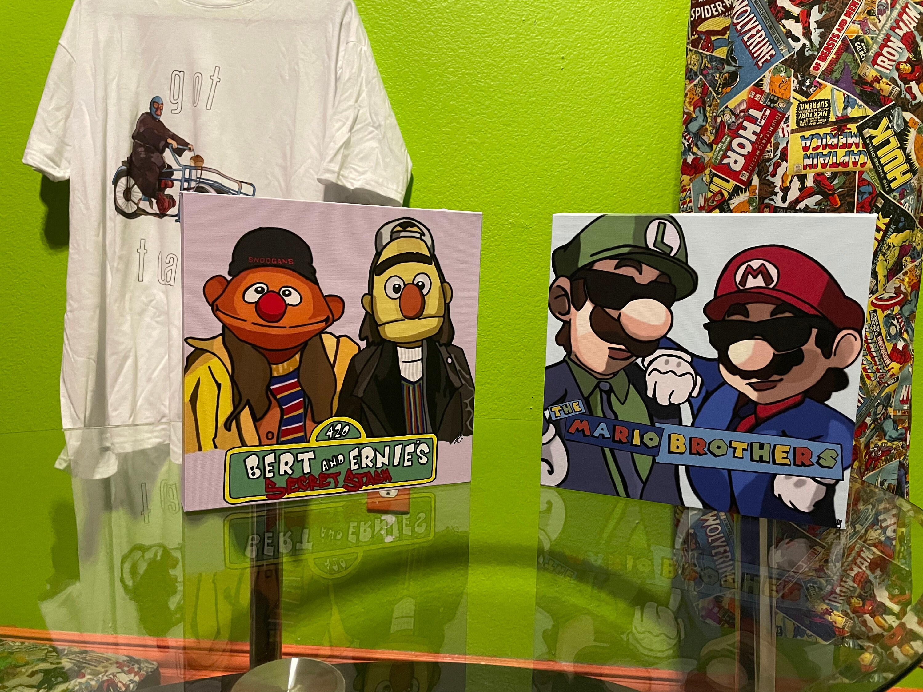 8X10 the Mario Brothers Original Art Canvas Print - Etsy