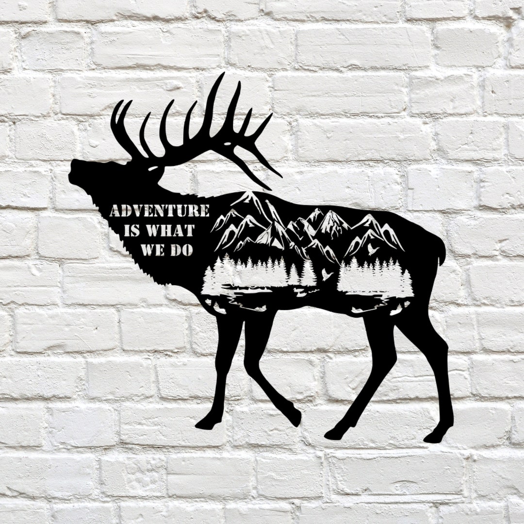 Metal Elk Sign, Custom Metal Sign, Personalized Sign, Metal Camp Sign ...