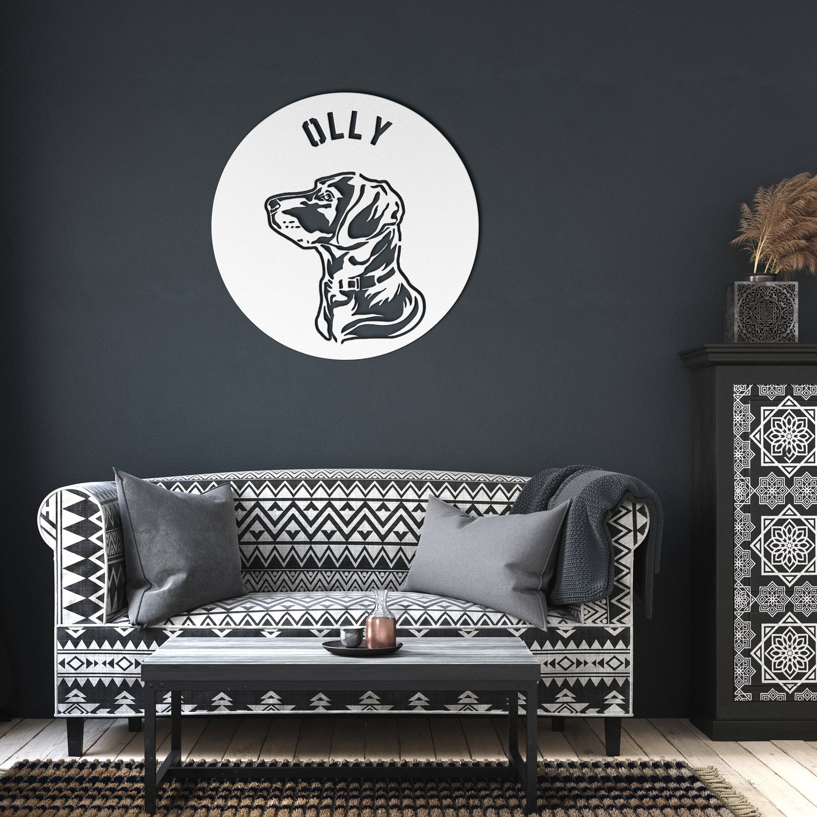 Metal Dog Sign, Custom Metal Sign, Personalized Sign, Front Door Sign ...