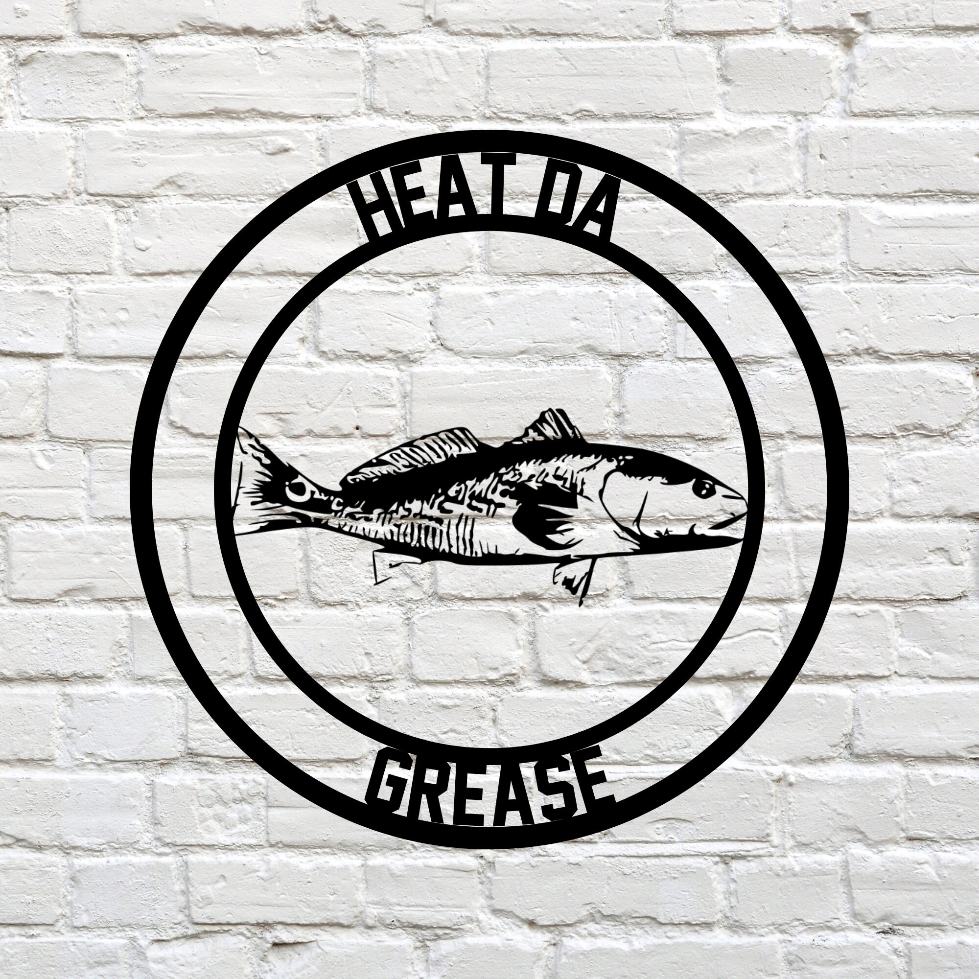 Metal Redfish Sign, Custom Metal Sign, Personalized Sign, Camp Sign ...