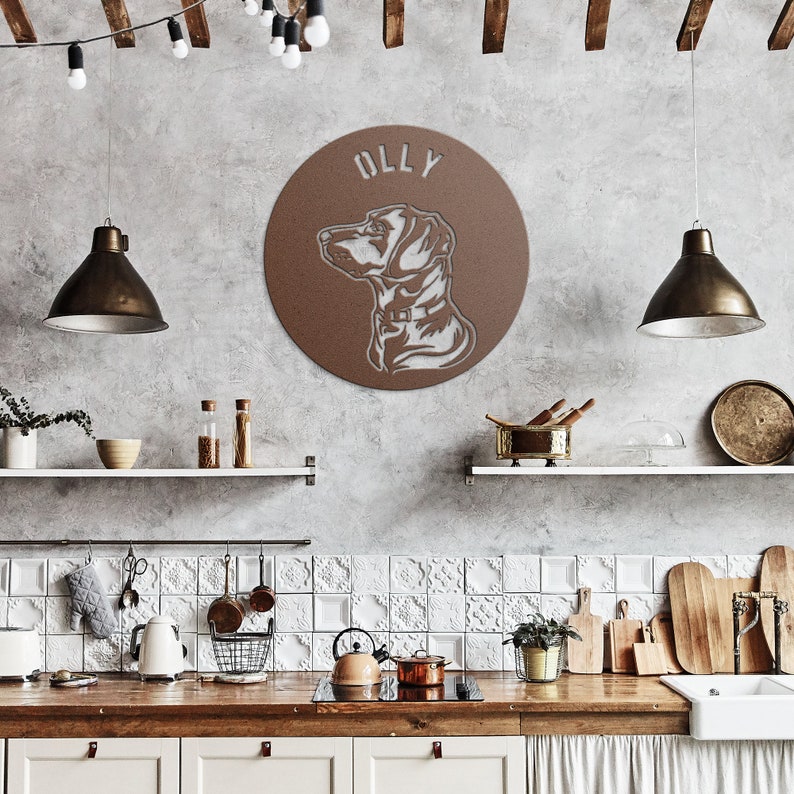 Metal Dog Sign, Custom Metal Sign, Personalized Sign, Front Door Sign ...