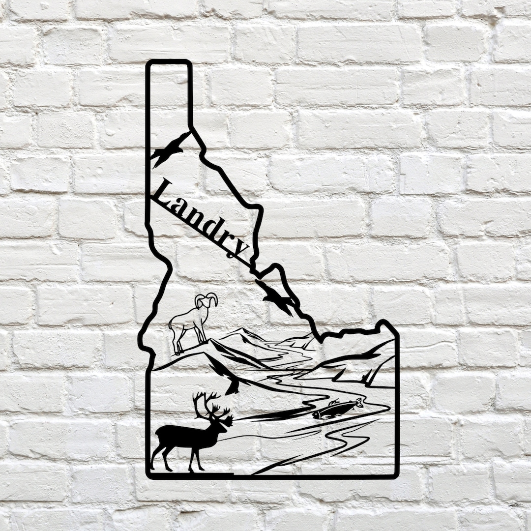 Metal Idaho Sign, Custom Metal Sign, Personalized Sign, Camp Sign, Camp ...