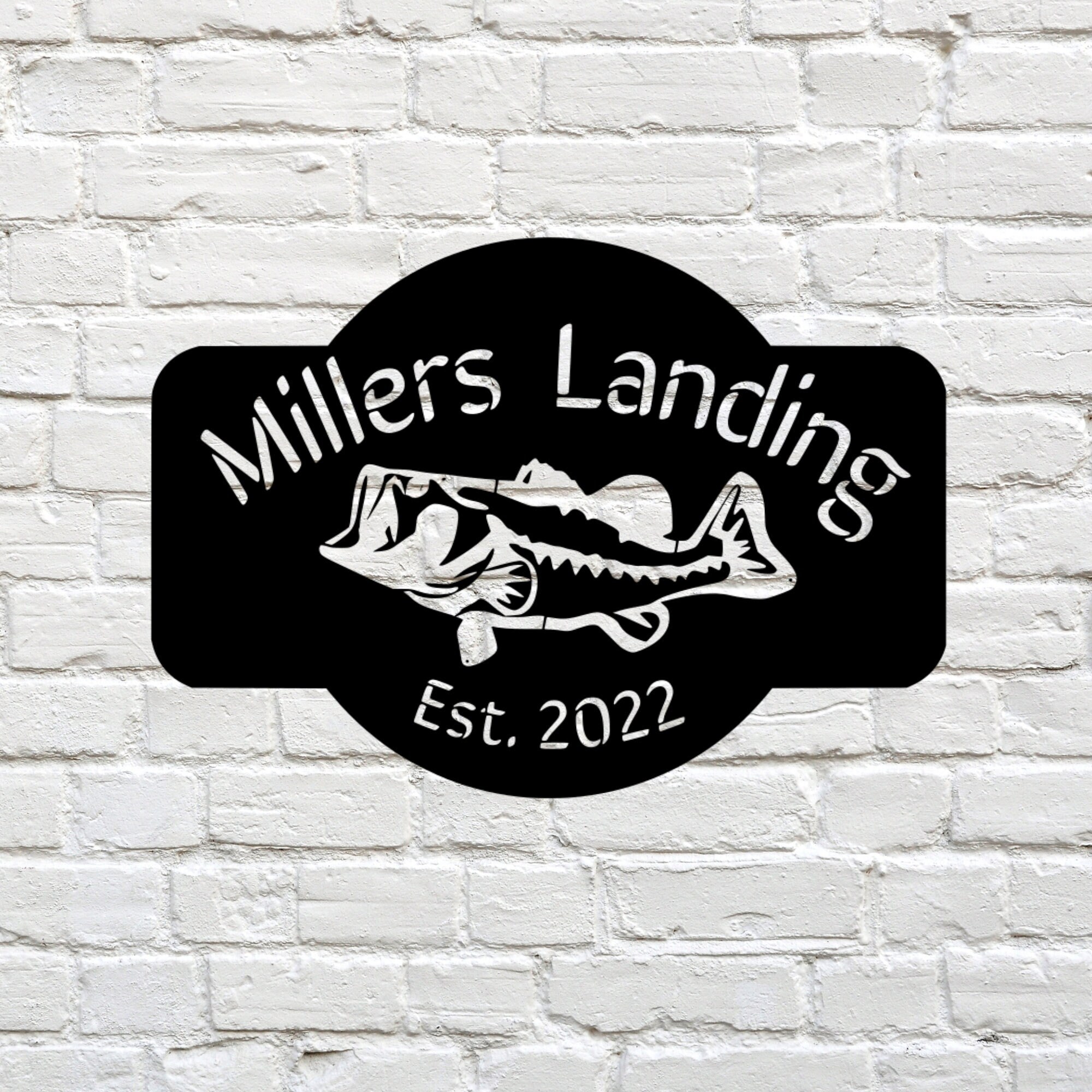 Metal Bass Sign, Custom Metal Sign, Personalized Sign, Camp Sign, Camp ...