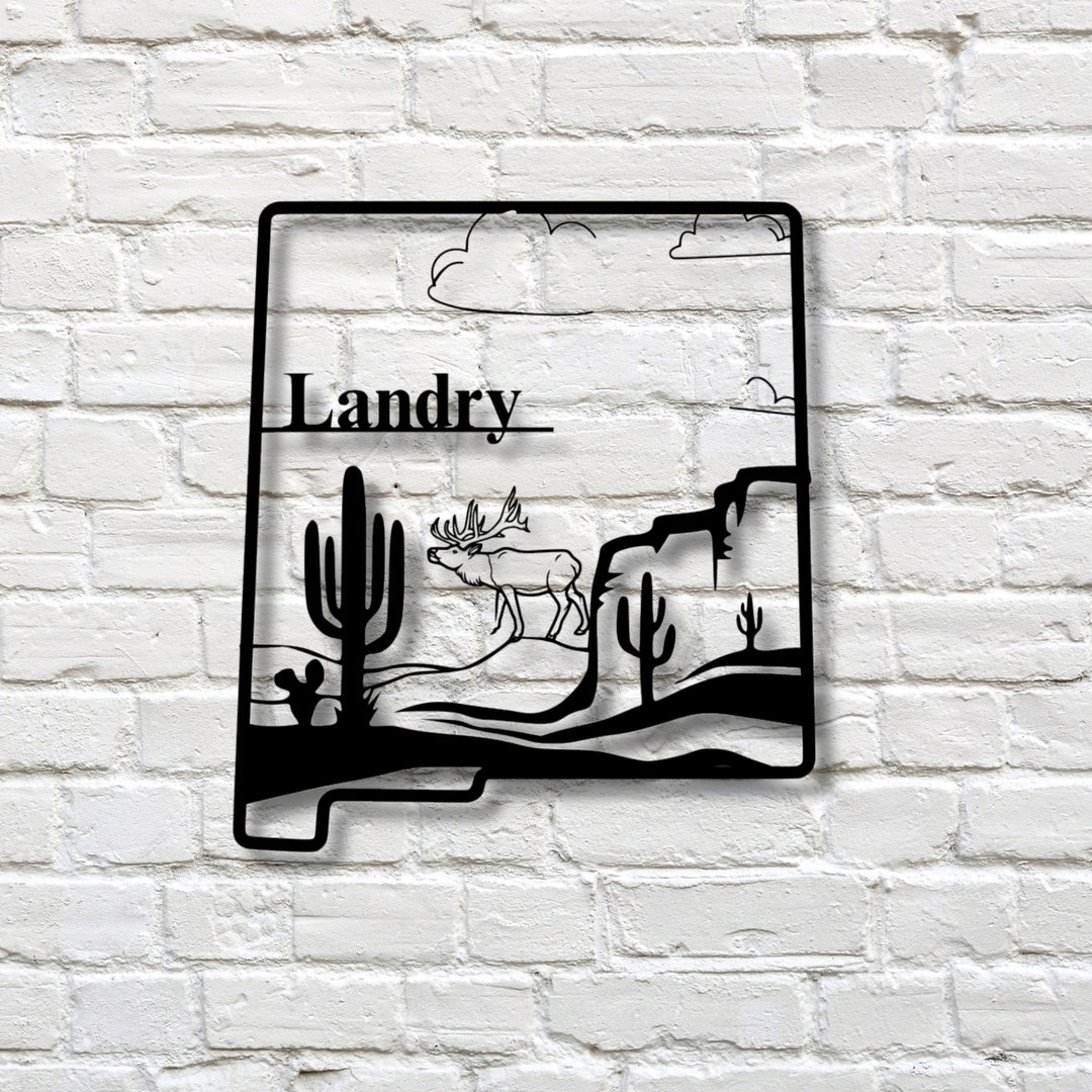 Metal New Mexico Sign, Custom Metal Sign, Personalized Sign, Camp Sign ...