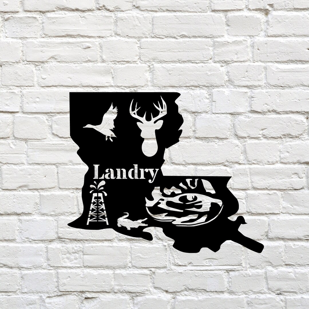 Metal Louisiana Sign, Custom Metal Sign, Personalized Sign, Camp Sign ...