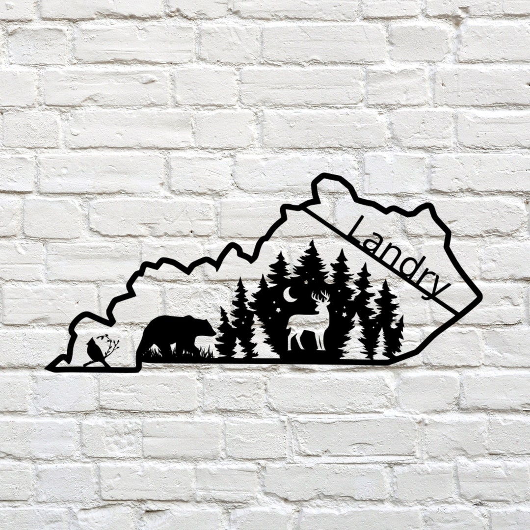 Metal Kentucky Sign, Custom Metal Sign, Personalized Sign, Camp Sign ...