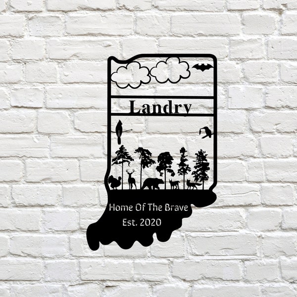 Indiana Home Sign - Etsy