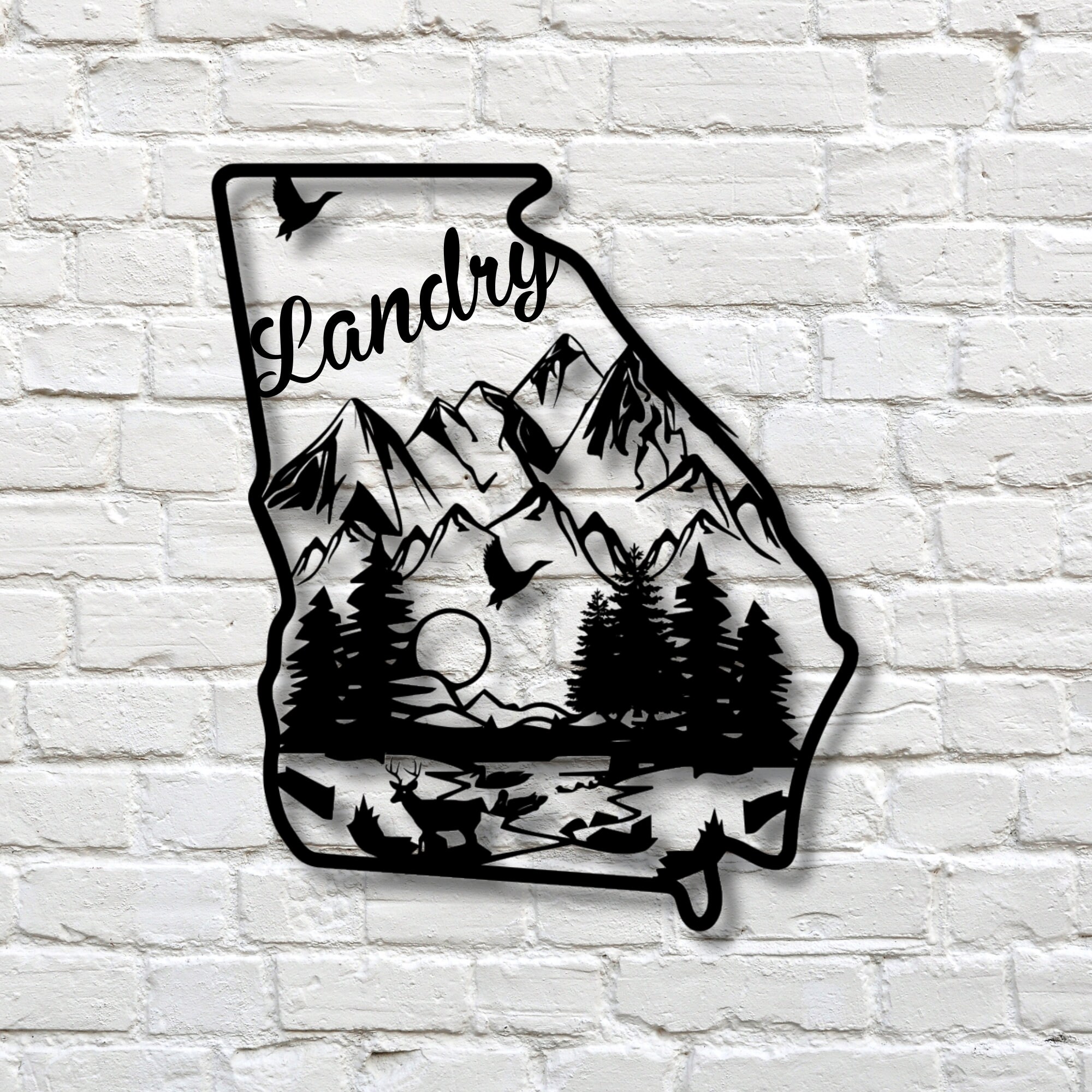 Metal Georgia Sign, Custom Metal Sign, Personalized Sign, Camp Sign ...