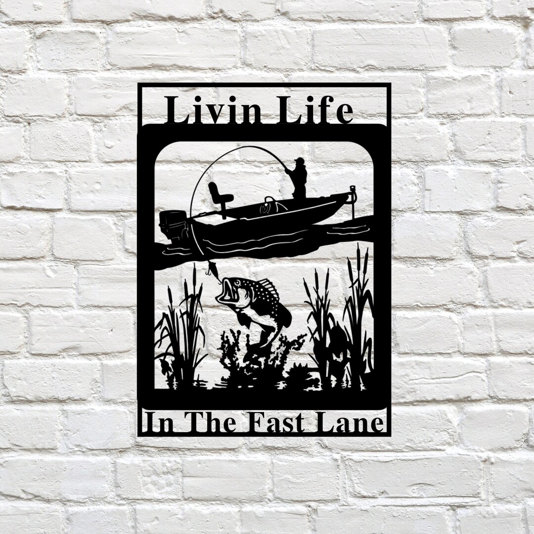 Metal Fishing Sign, Custom Metal Sign, Personalized Sign, Camp Sign ...