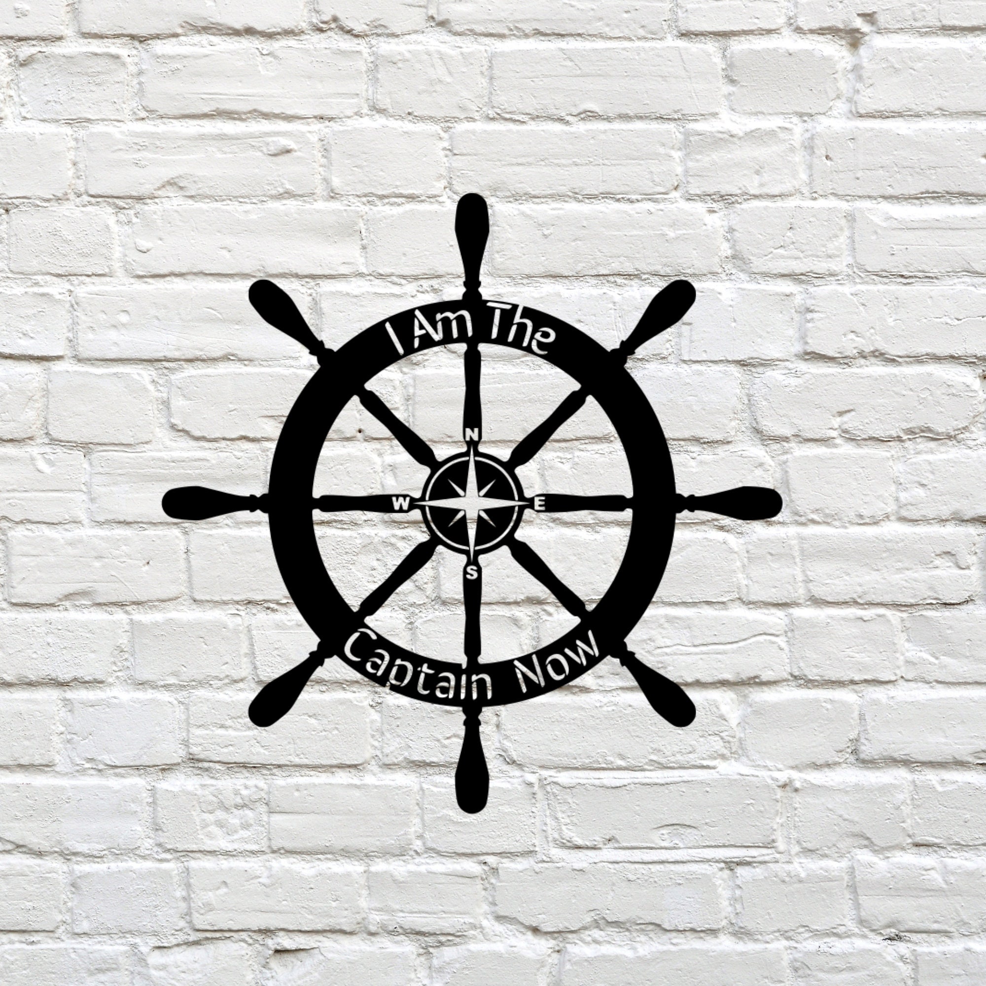 Metal Ship Wheel Sign, Custom Ship Wheel Sign, Personalized Ship Wheel ...