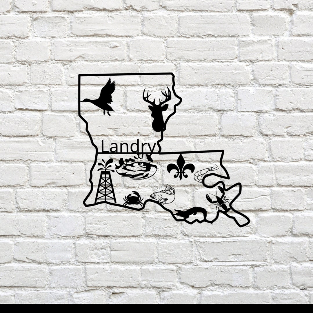 Metal Louisiana Sign, Custom Metal Sign, Personalized Sign, Camp Sign ...