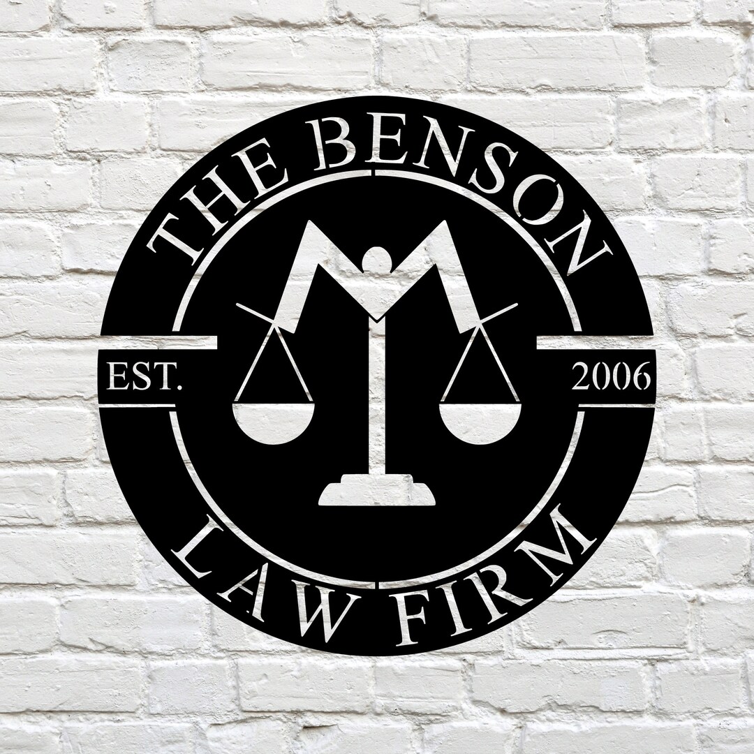 Metal Law Firm Sign, Custom Metal Sign, Personalized Sign, Office Sign ...