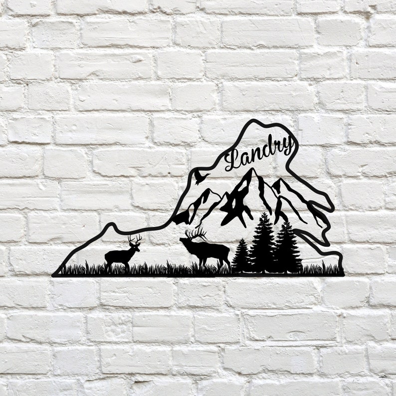 Metal Virginia Sign, Custom Metal Sign, Personalized Sign, Camp Sign ...