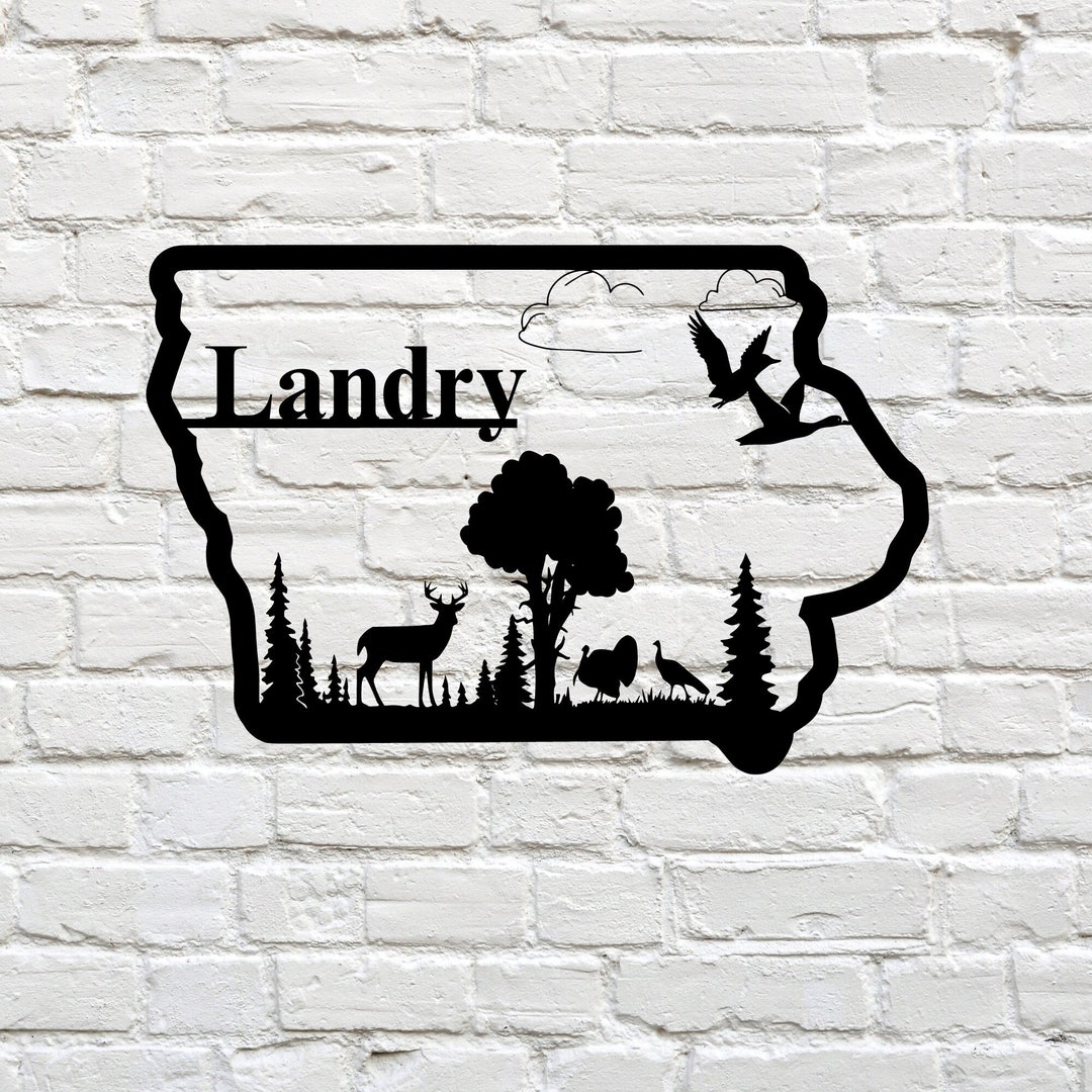 Metal Iowa Sign, Custom Metal Sign, Personalized Sign, Camp Sign, Camp ...