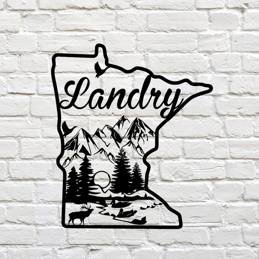 Metal Minnesota Sign, Custom Metal Sign, Personalized Sign, Camp Sign ...