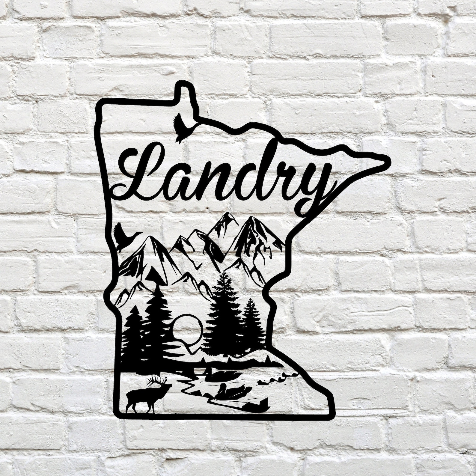 Metal Minnesota Sign, Custom Metal Sign, Personalized Sign, Camp Sign ...