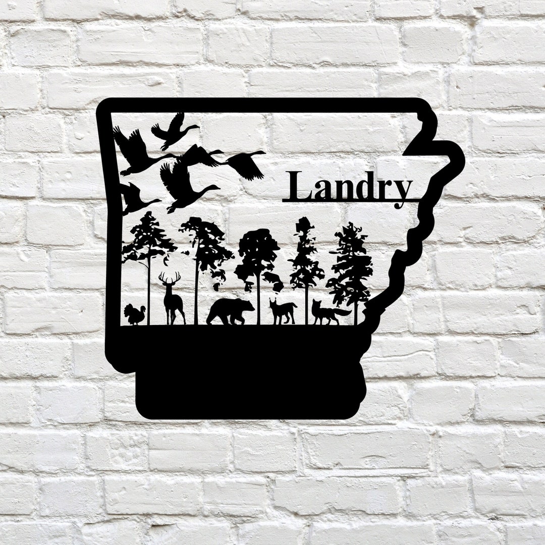 Metal Arkansas Sign, Custom Metal Sign, Personalized Sign, Camp Sign ...