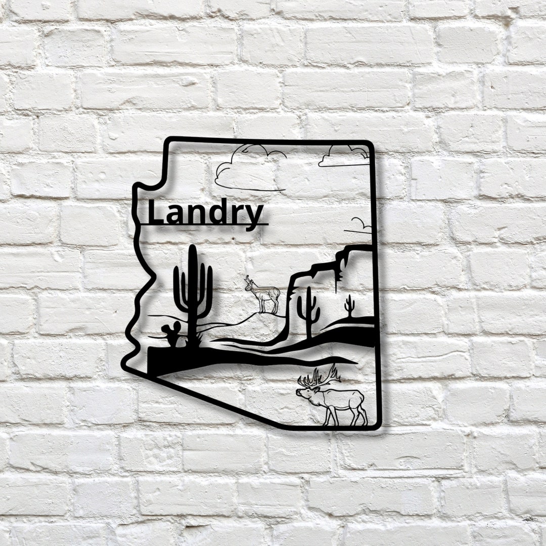 Metal Arizona Sign, Custom Metal Sign, Personalized Sign, Camp Sign ...