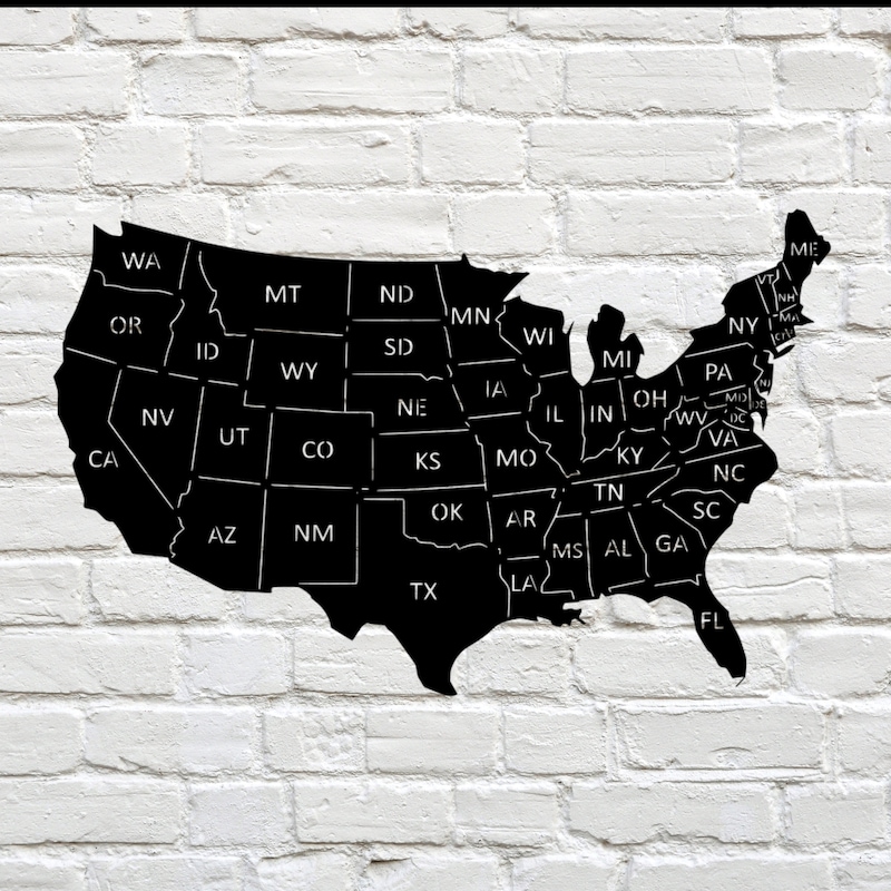 Metal World Map - Etsy