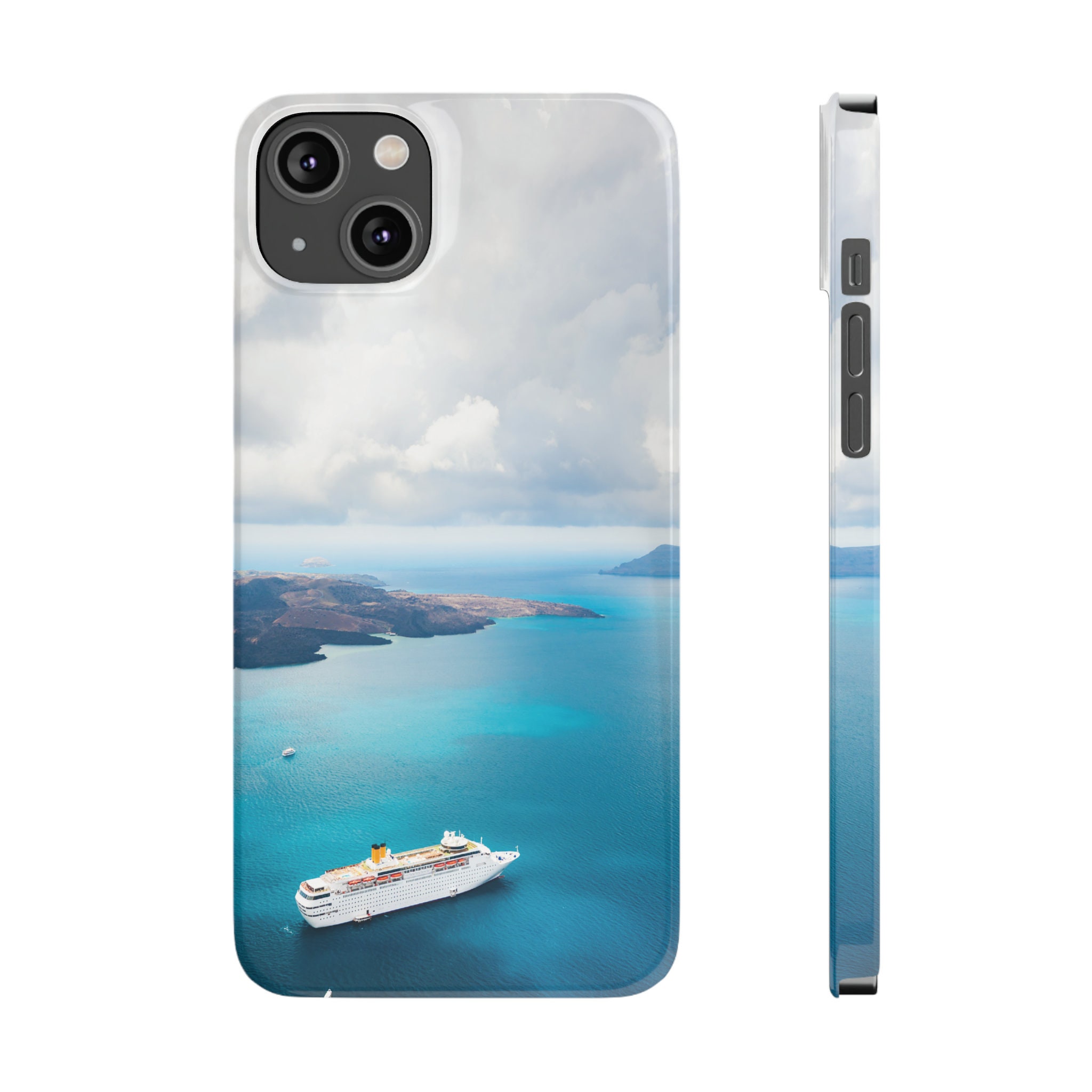 Ocean Caribbean Sailing Cruise Ship on Slim Phone Cases for iPhone 14 ...
