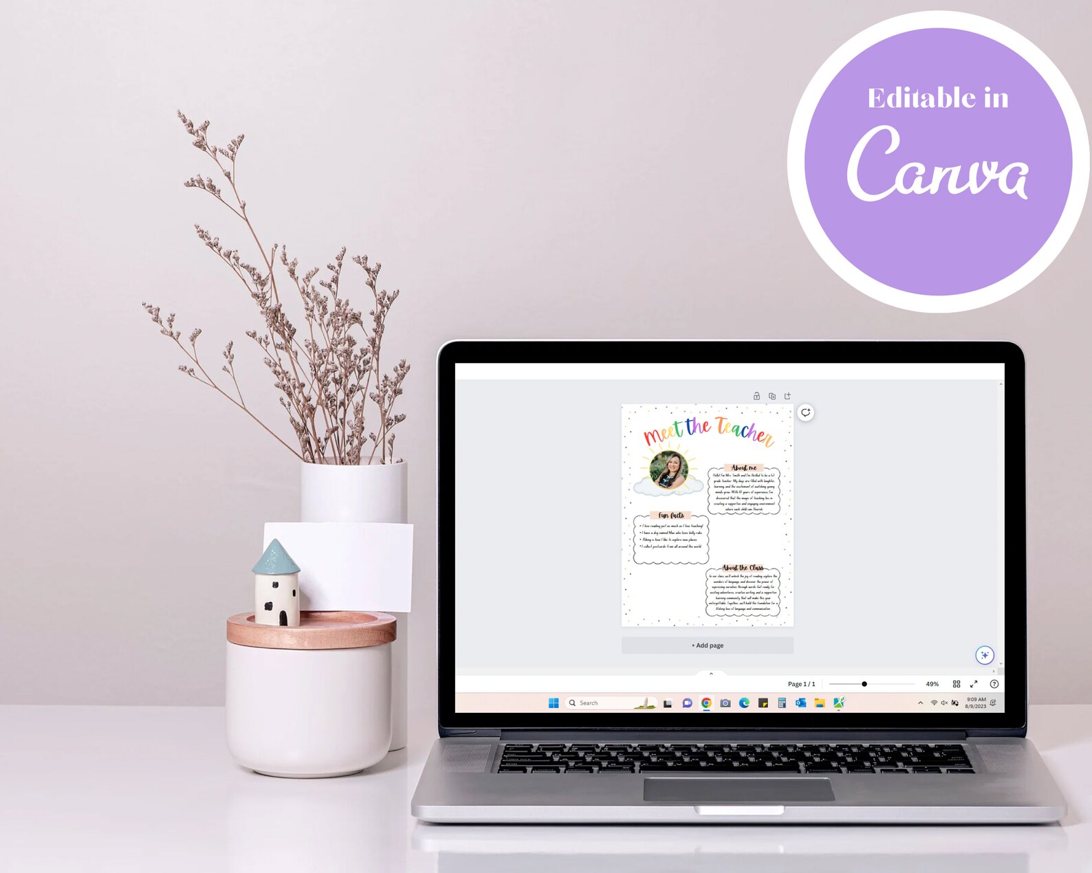 Meet the Teacher Classroom Printable Template, Meet the Teacher Letter ...