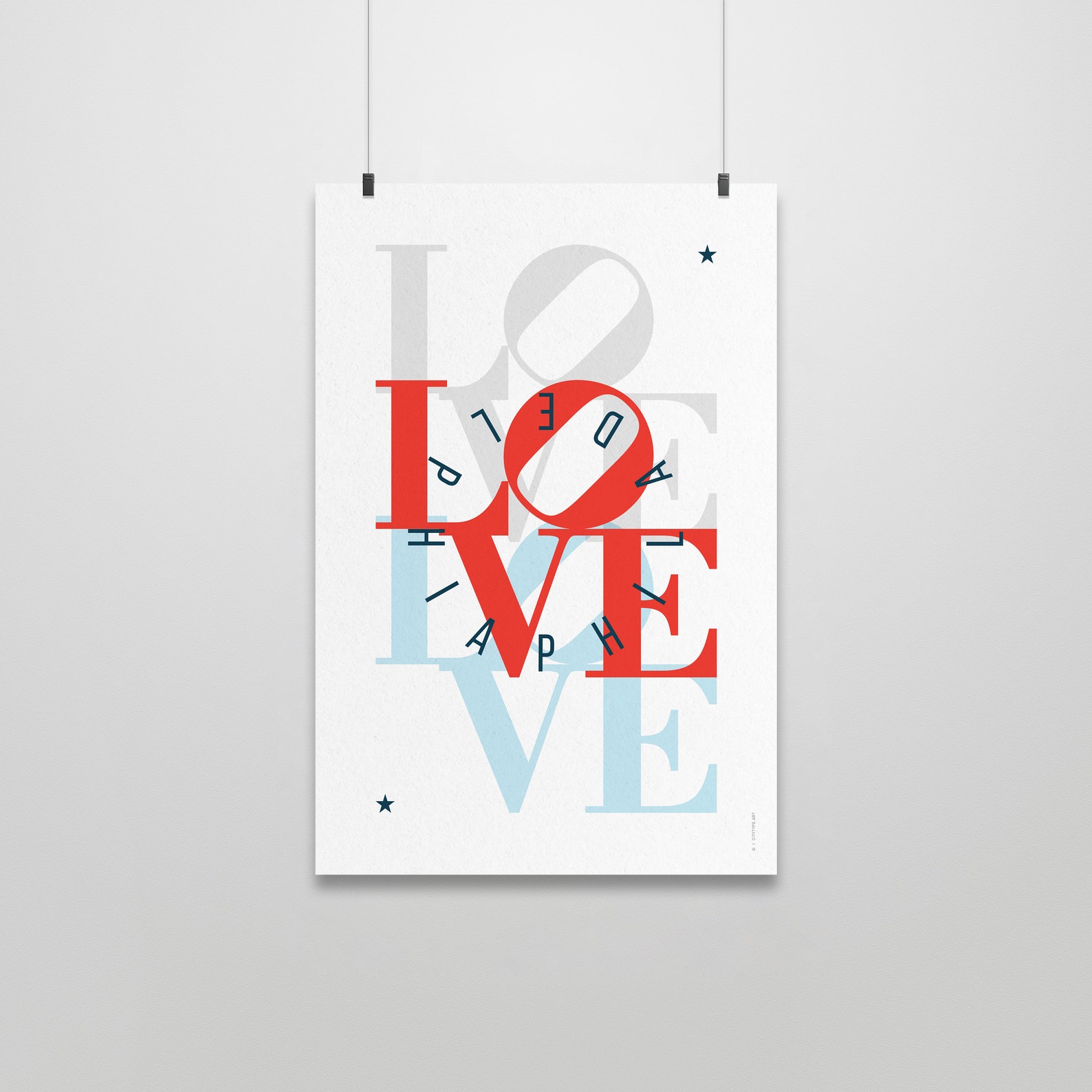 PHILLY Love Typography Wall Art Poster Print 01 - Etsy