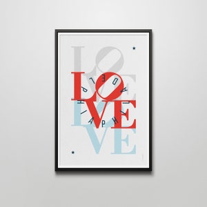 PHILLY Love Typography Wall Art Poster Print 01 - Etsy